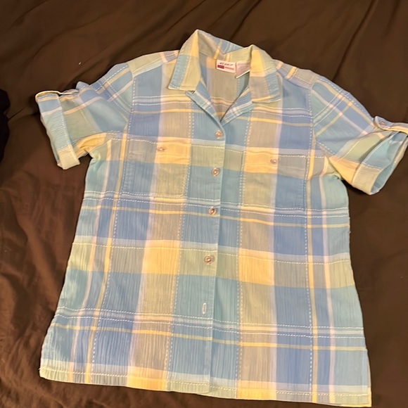 Koret | Tops | Koret P Womens Button Up Shirt 2 Breast Pockets Short ...
